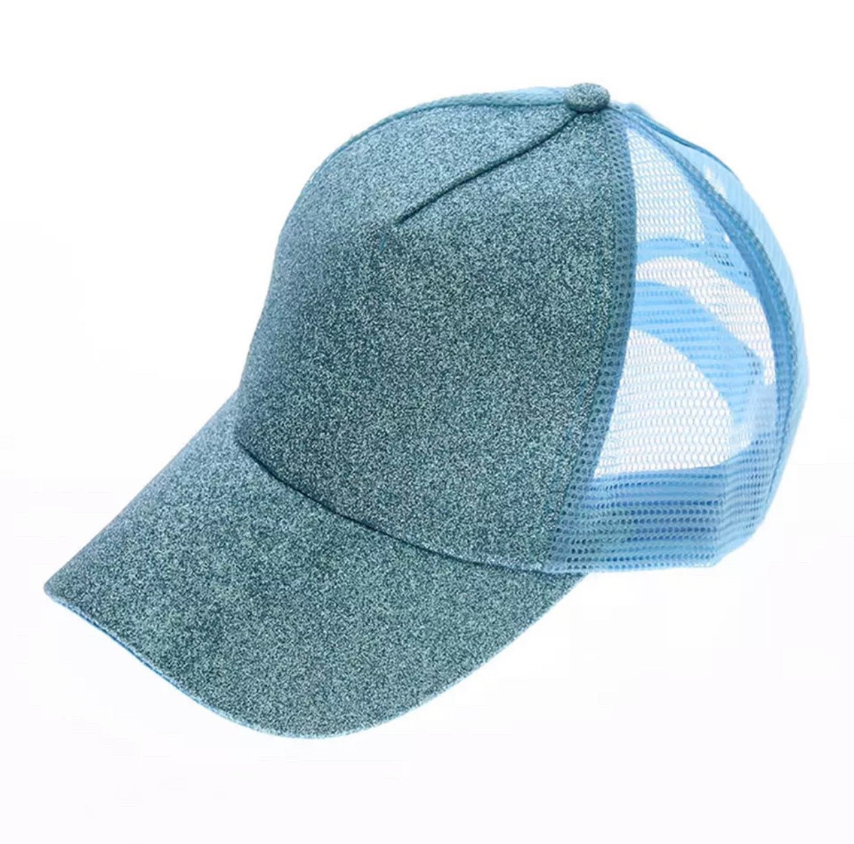 High Ponytail Glitter Baseball Hats for Women. Messy Bun | Etsy