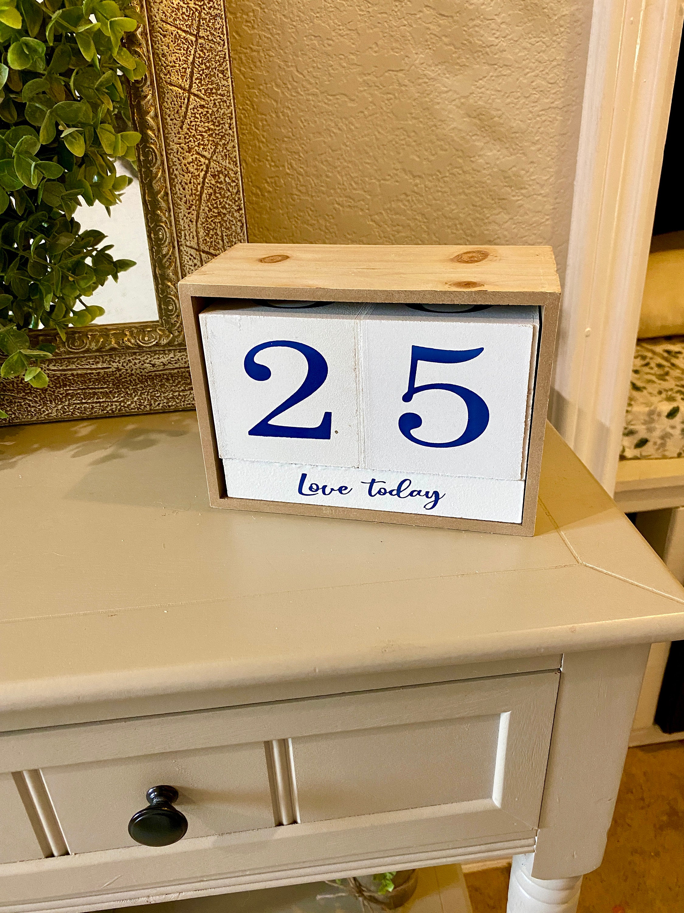 Wooden Block Calendar Set / Desk Calendar Set / Tier Tray - Etsy
