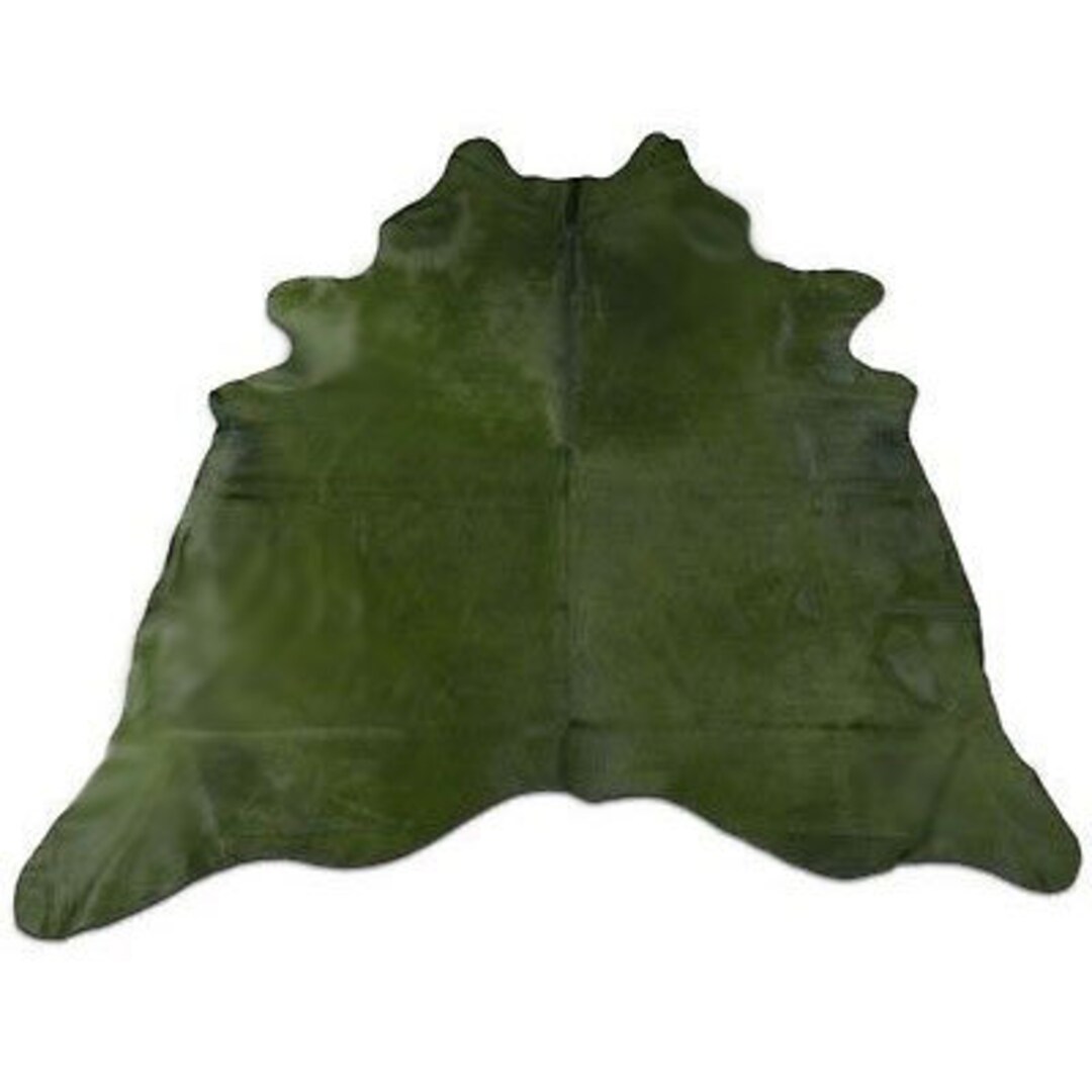Cowhide Green Olive Green Cowhide Green Green Cow Rug - Etsy