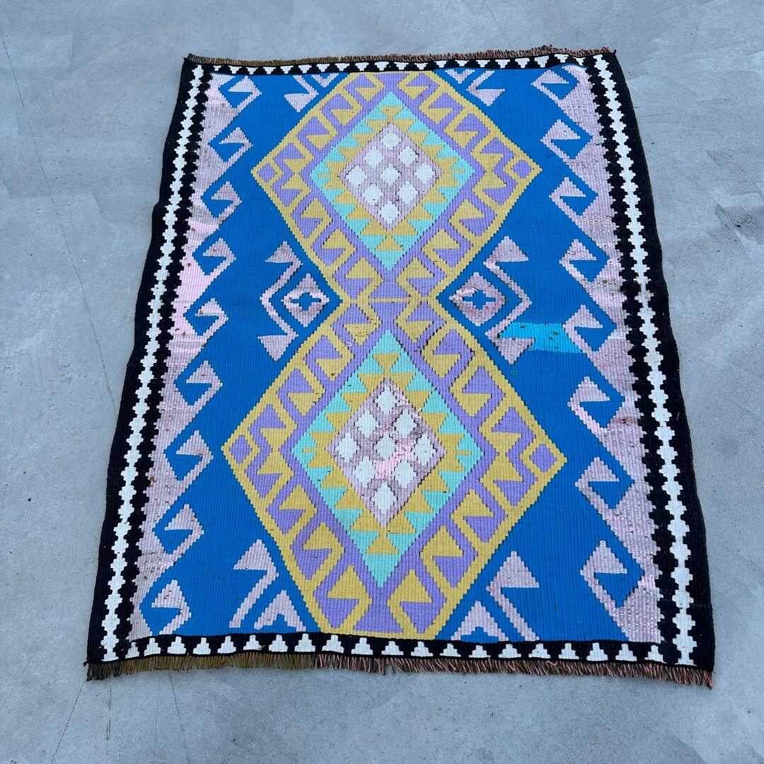 Vintage Kilim, Turkish Kilim, Small Kilim, Anatolian Kilim, Rugs for ...