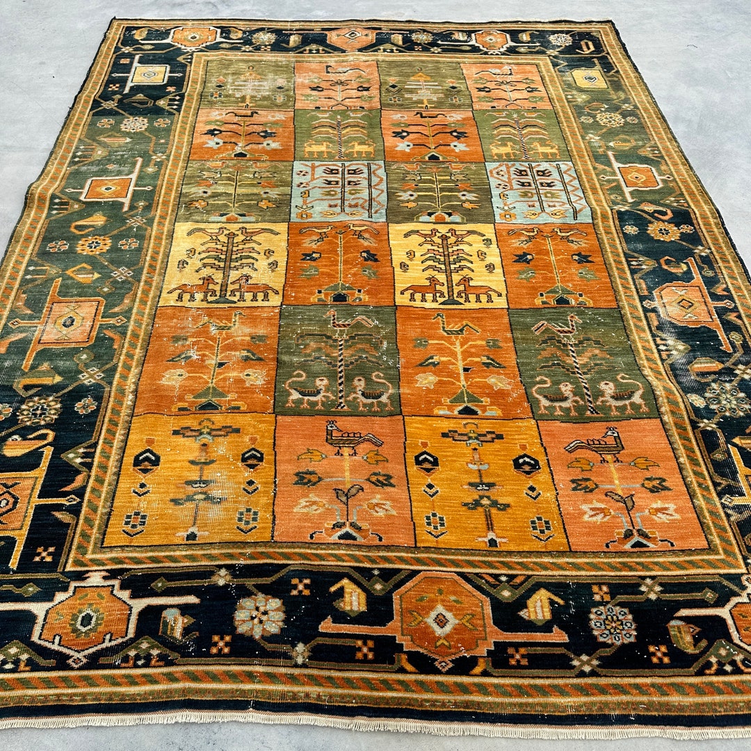 8x10 Ft Large Rug, Vintage Rug, Turkish Rug, Antique Middle East Rug ...