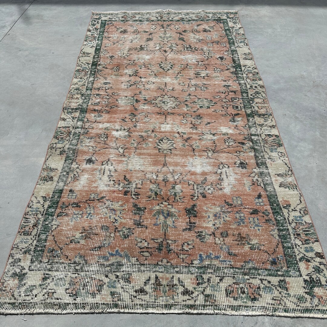 Turkish Rug, Vintage Rug, 5x9 Ft Large Rug, Antique Oushak Rug, Rugs ...