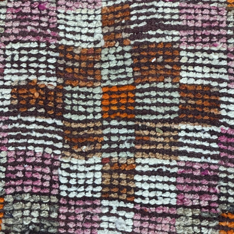 2.9x11.2 Ft Vintage Turkish Rug, Runner Rug, Orange Herki Geometric Rug ...