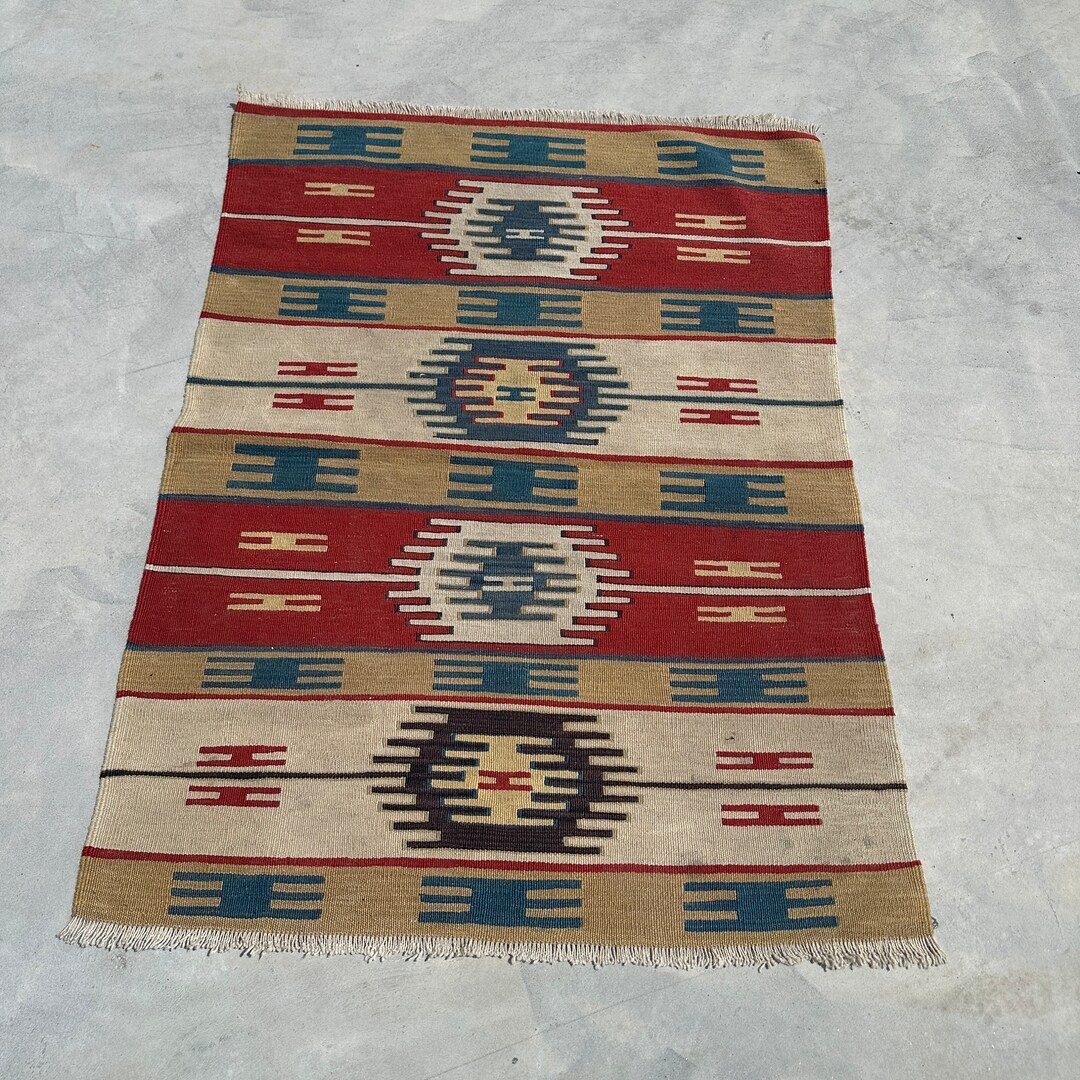 Turkish Kilim, Vintage Kilim, Small Kilim, Decorative Anatolian Kilim ...