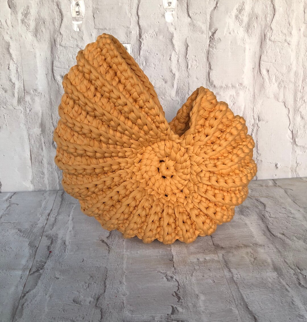 Crochet Ammonite Shell Basket - Etsy