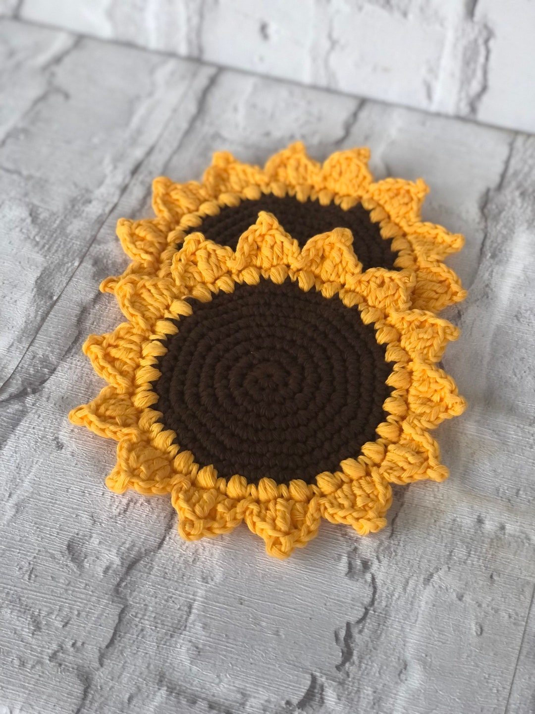Sunflower Coaster, Pot Holders - Etsy UK