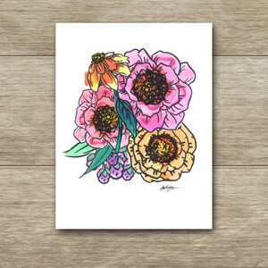 Wildflowers Watercolor - Set of 6 Folded Notecards and Envelopes - Etsy