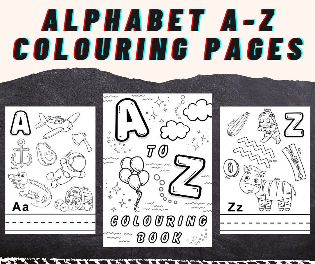 ABC 26 Pages Alphabet Colouring Pages Printable PDF, Digital File ...
