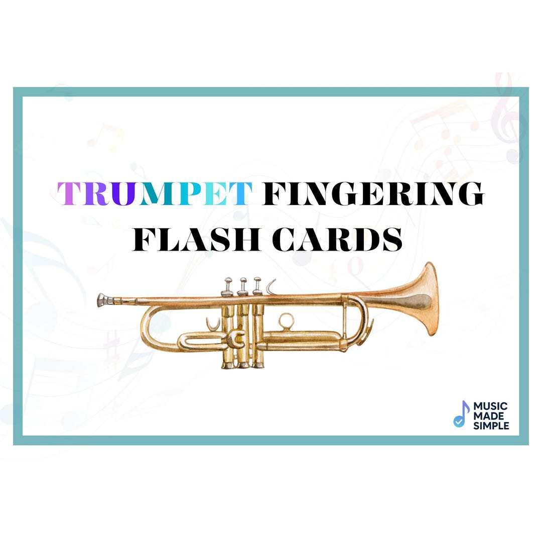 Trumpet Fingerings Flash Cards - Fun Activities for Instrumental Band ...