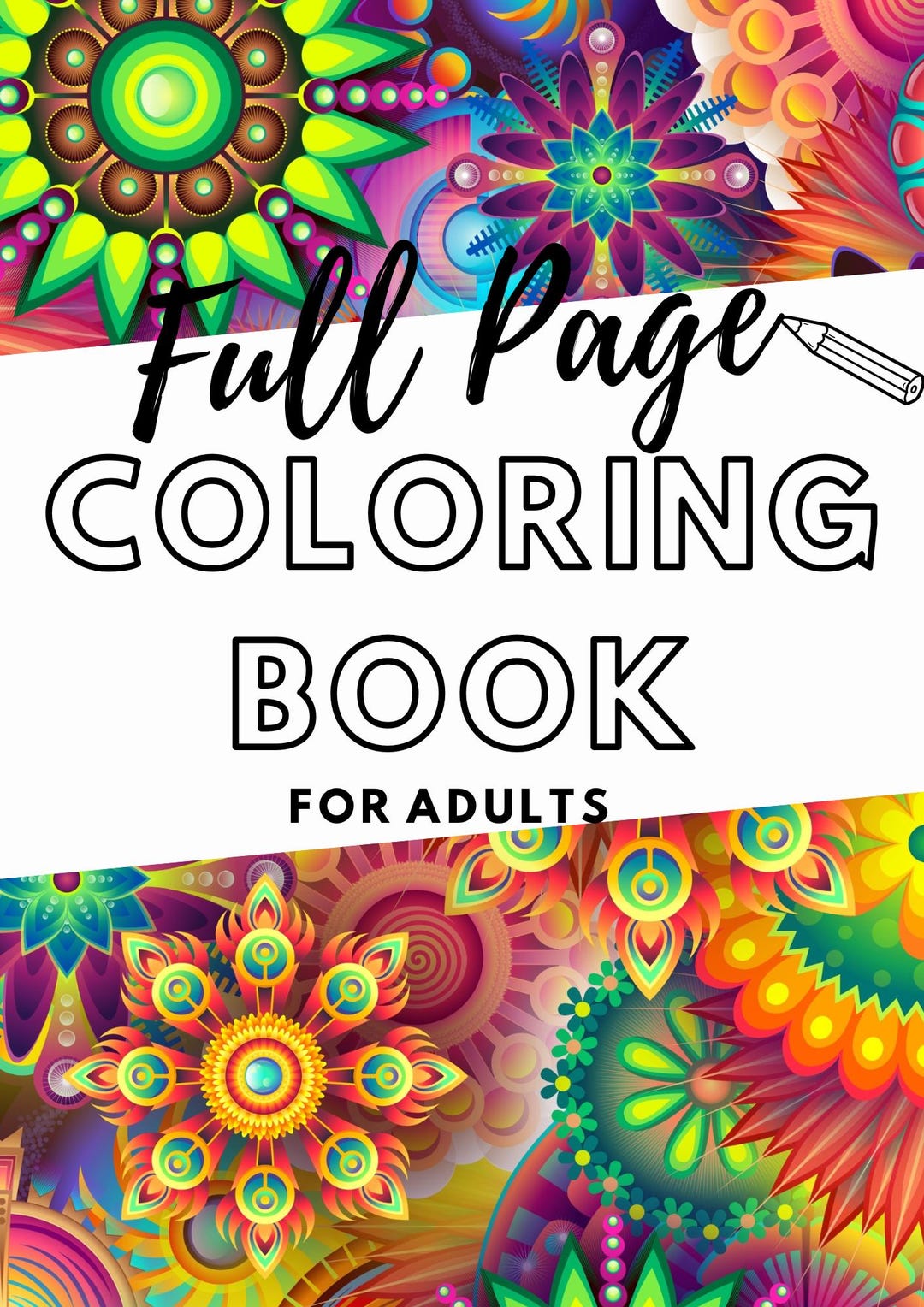 Adult Coloring Book, Full Page Coloring Book, Coloring Books for Adults ...