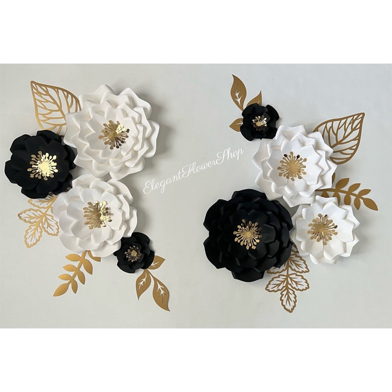 White Paper Flower Backdrop Nursery Wall Decor Baby Shower - Etsy