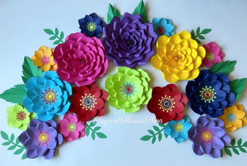Fiesta Paper Flowers Set Fiesta Paper Flowers Backdrop - Etsy