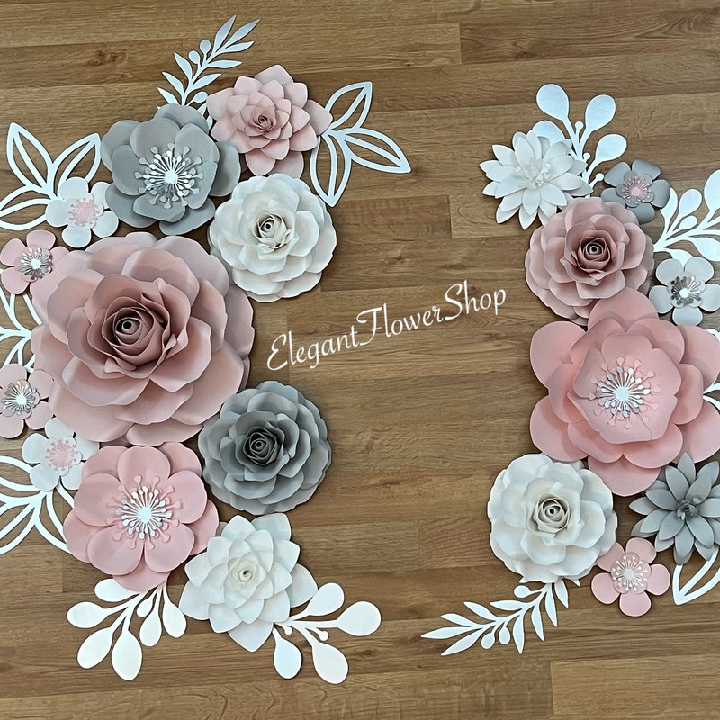 Paper Flowers Wall Decor - Etsy