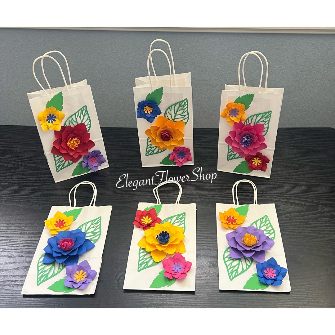 Fiesta Flowers Bags , Fiesta Goody Bags, Mexican Favor Bags, Fiesta ...