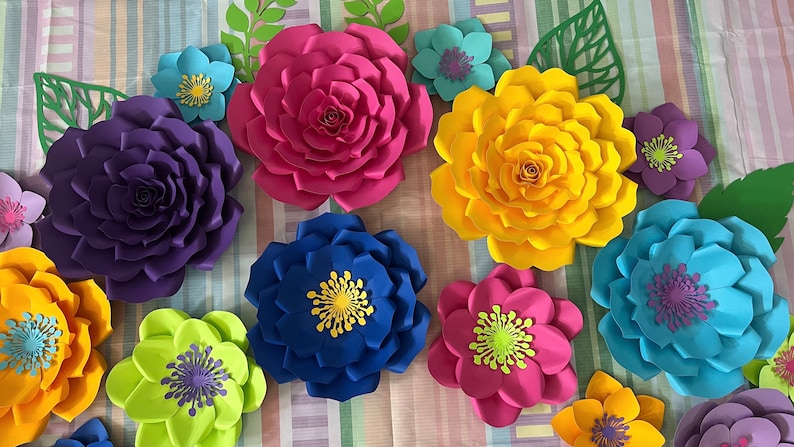 Encanto Paper Flowers, Encanto Paper Flowers Backdrop, Mexican Paper ...
