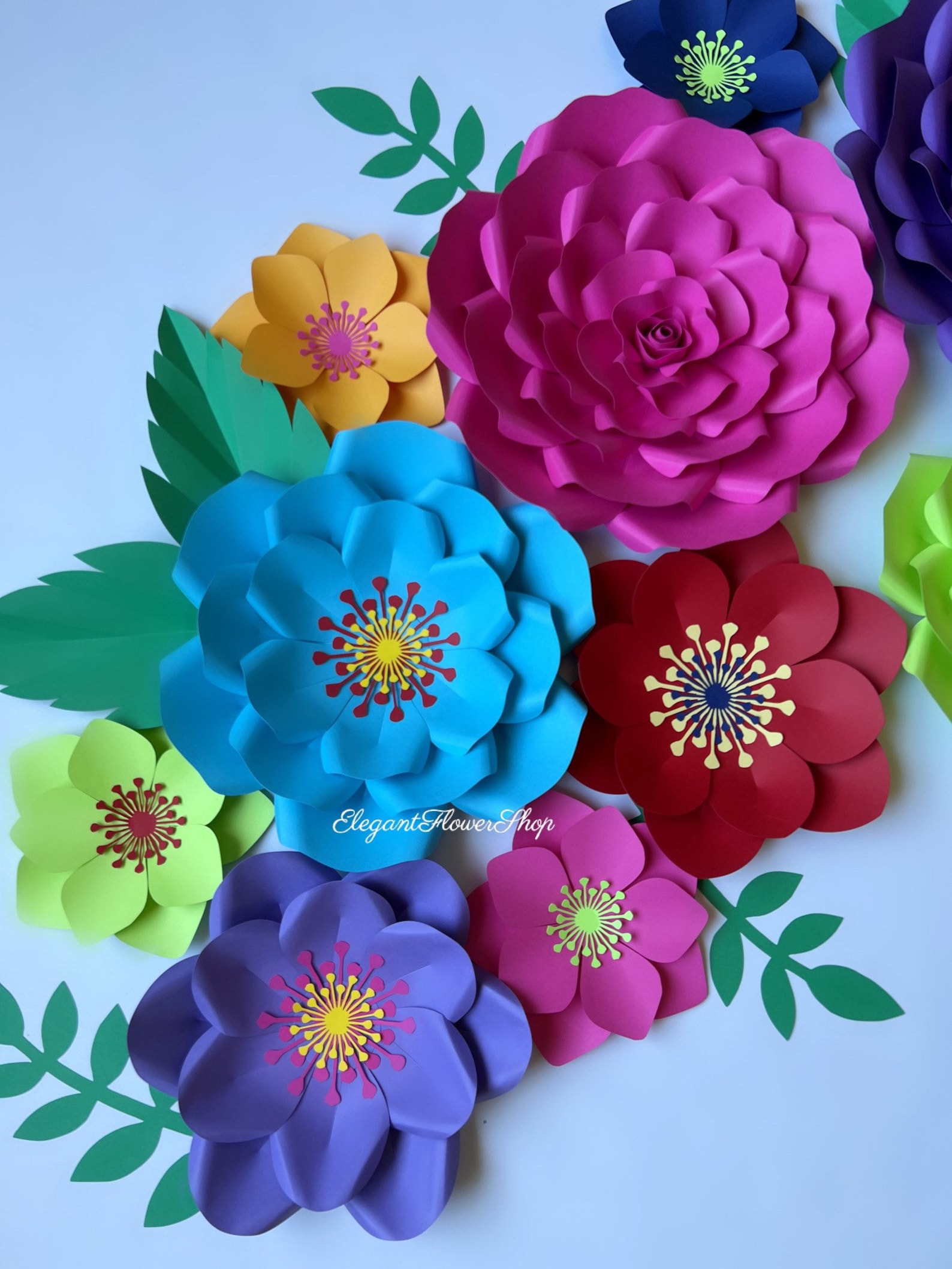 Fiesta Paper Flowers Set Fiesta Paper Flowers Backdrop - Etsy