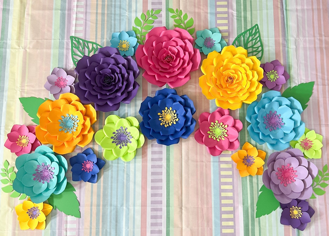 Encanto Paper Flowers, Encanto Paper Flowers Backdrop, Mexican Paper ...