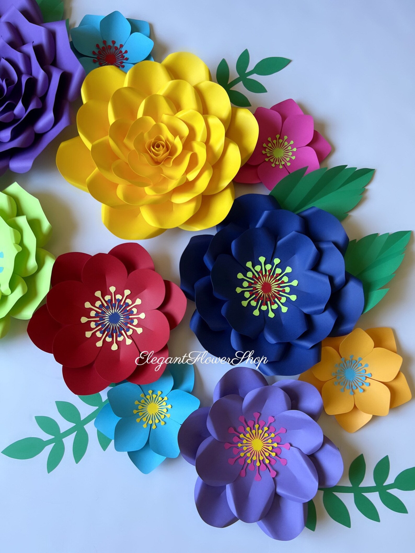 Fiesta Paper Flowers Set Fiesta Paper Flowers Backdrop - Etsy