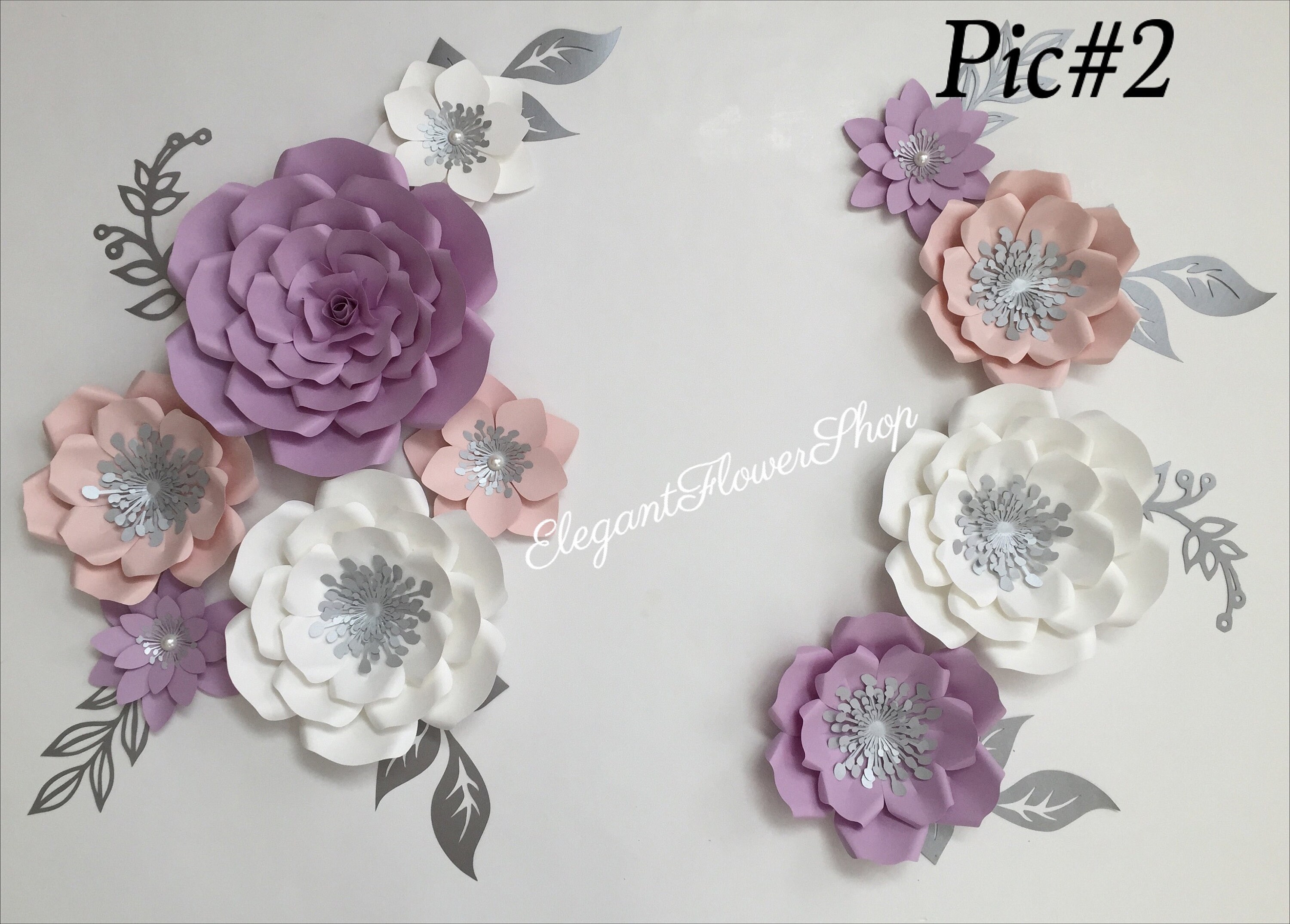 Set of 10 Paper Flowers Backdrop Nursery Paper Flowers Paper - Etsy