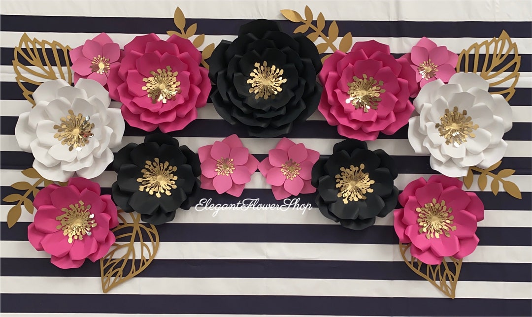 Kate Spade Flower Backdrop, Kate Spade Paper Flowers Set, Kate Spade ...