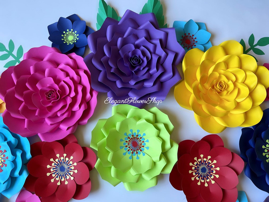 Fiesta Paper Flowers Set Fiesta Paper Flowers Backdrop - Etsy