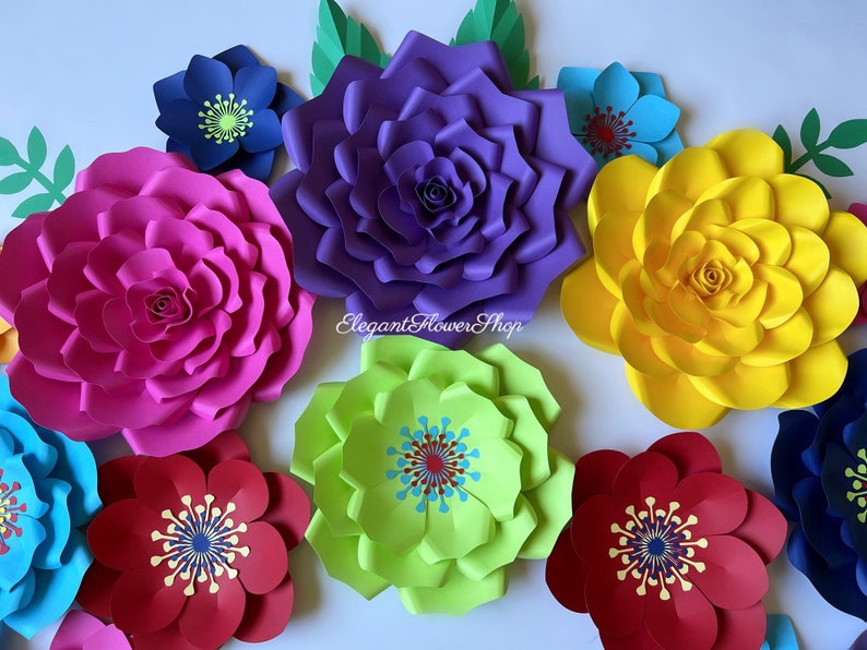 Fiesta Paper Flowers Set Fiesta Paper Flowers Backdrop - Etsy