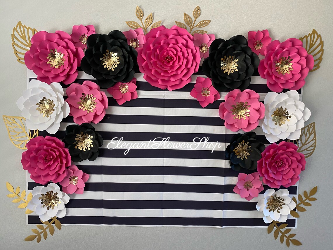 Kate Spade Inspired Paper Flower Backdrop Large Paper - Etsy