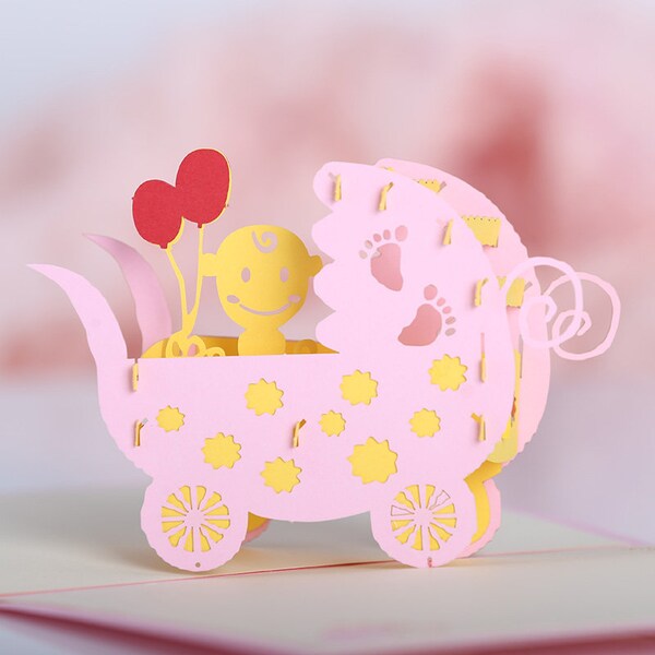 New Baby Pop up Card - Etsy UK