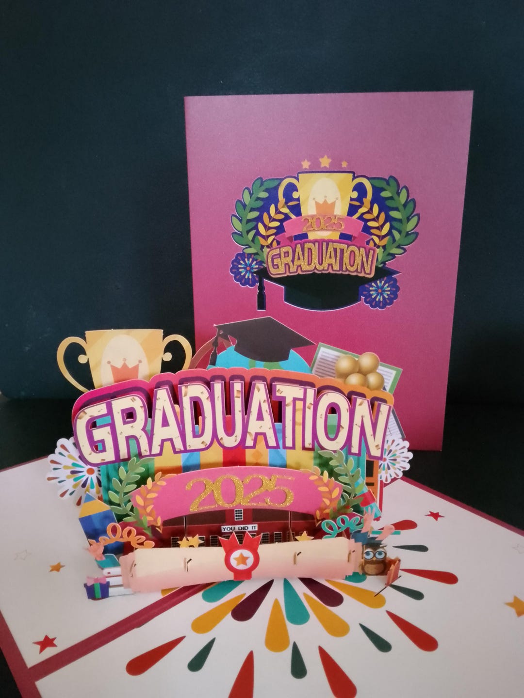 Handmade 3D 2025 Graduation Pop up Card 15cm X 20cm - Etsy