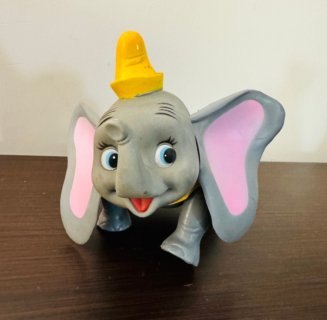 Walt Disney's Dumbo Most Famous Elephant Vintage Disney Hard Plastic ...