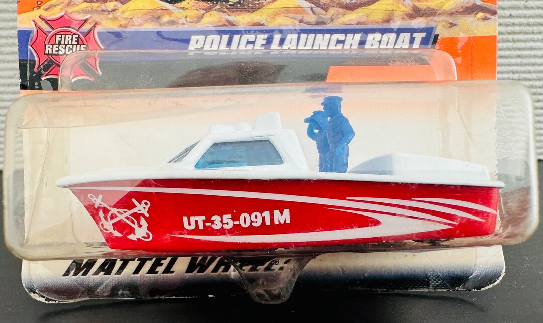 Matchbox Police Launch Boat Fire Rescue Mattel Wheels No. 80 Vintage ...