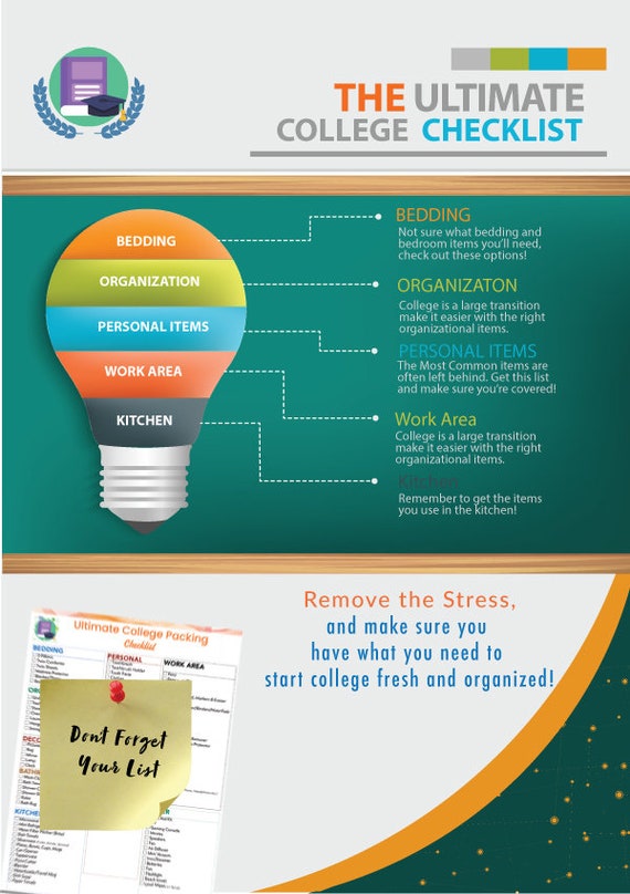 Ultimate College Printable Checklist - Etsy
