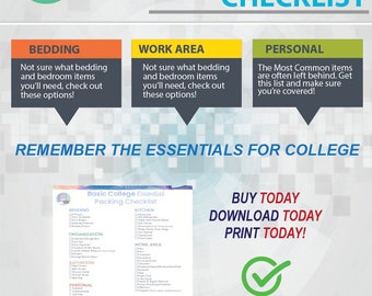 Semester Preparation Printable Checklist Back to School Checklist Back ...