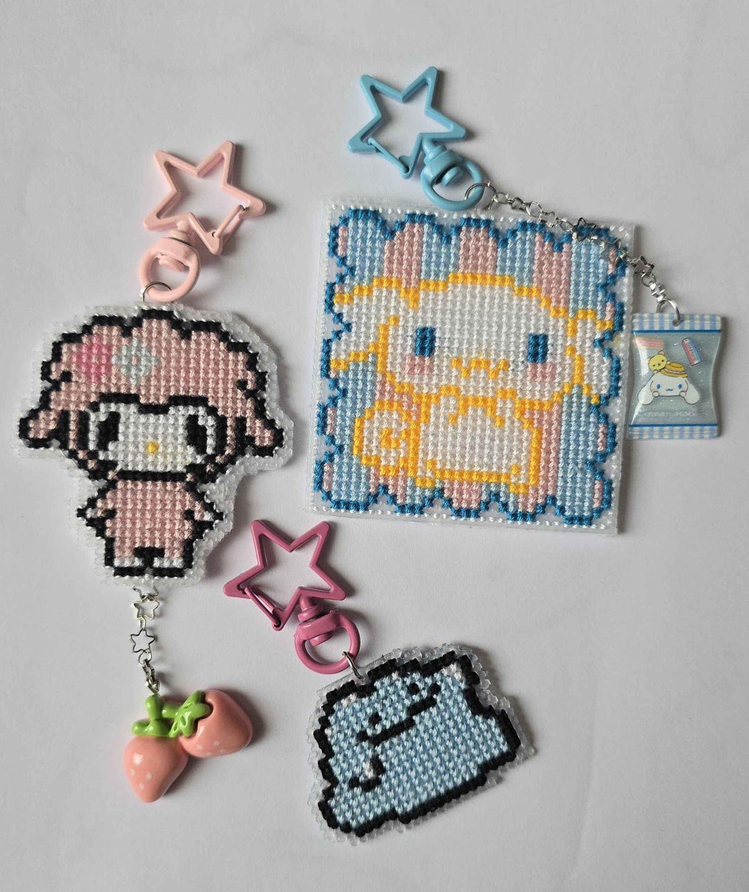 Cross-stitch Pokémon/sanrio Key Ring - Etsy