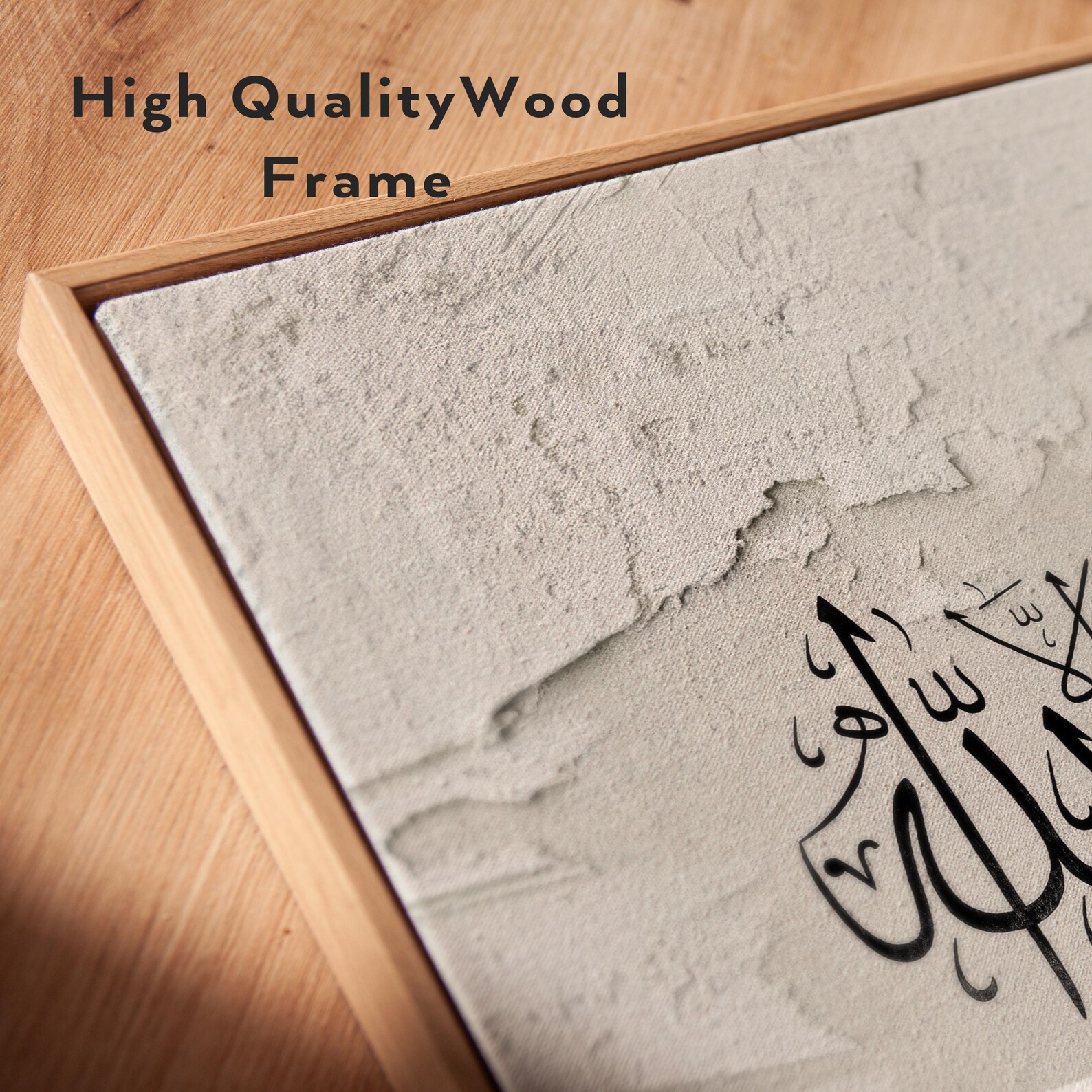 Kalima Shahada Canvas Art – Black Arabic Calligraphy, Islamic Home ...