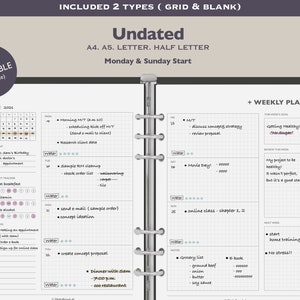 Undated Monthly Planner Printable/ Simple Organizer PDF/ Productivity ...