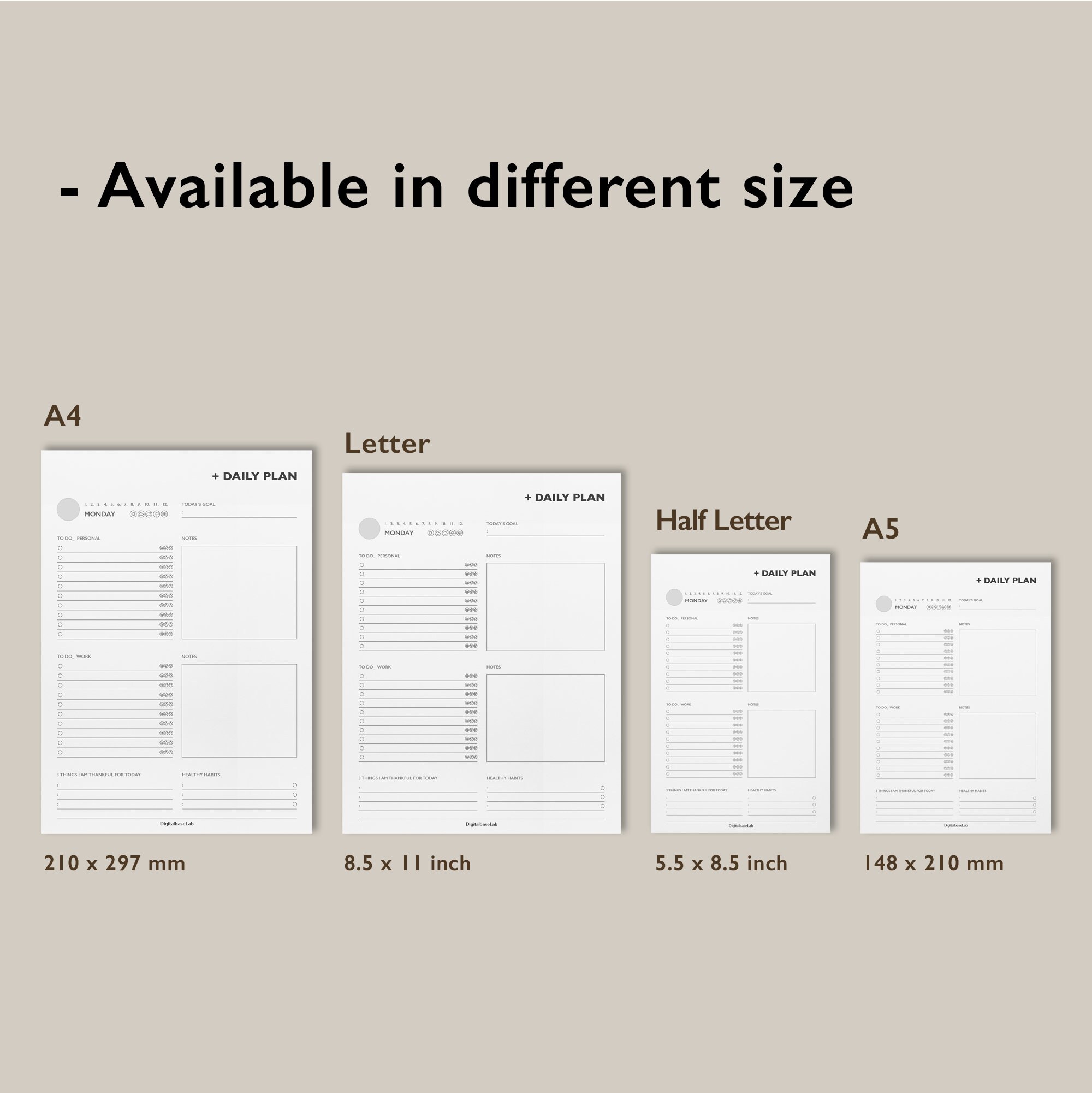 Daily Planner Printable/planner Inserts/planner Pages/undated - Etsy