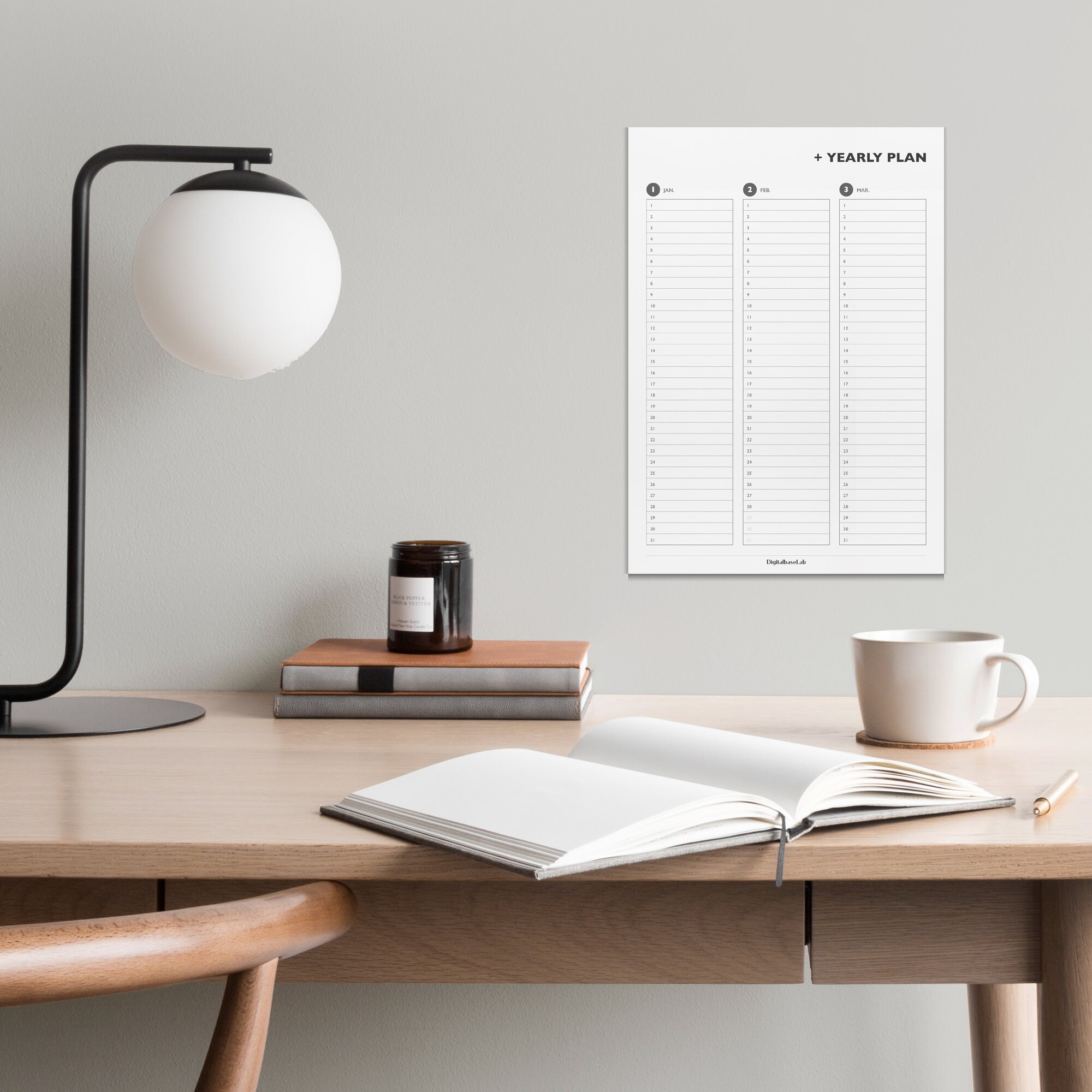 Printable Planner/year at a Glance Printable/yearly Planner Printable ...