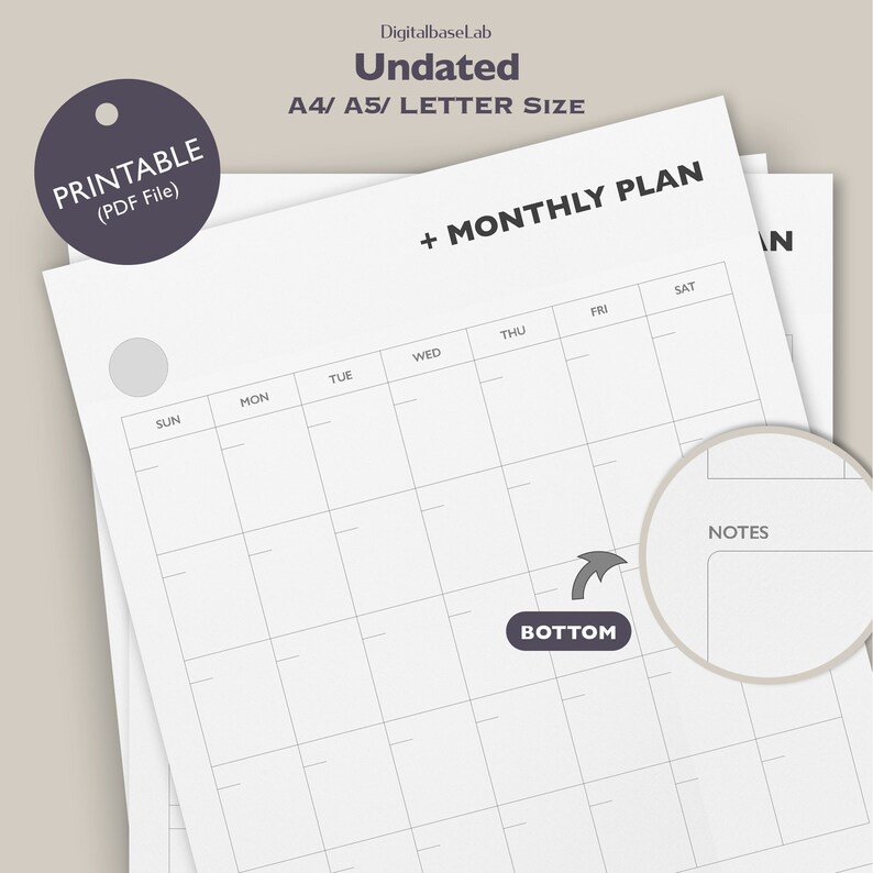 Monthly Planner Printable/ Planner Inserts/ Planner Pages/ - Etsy
