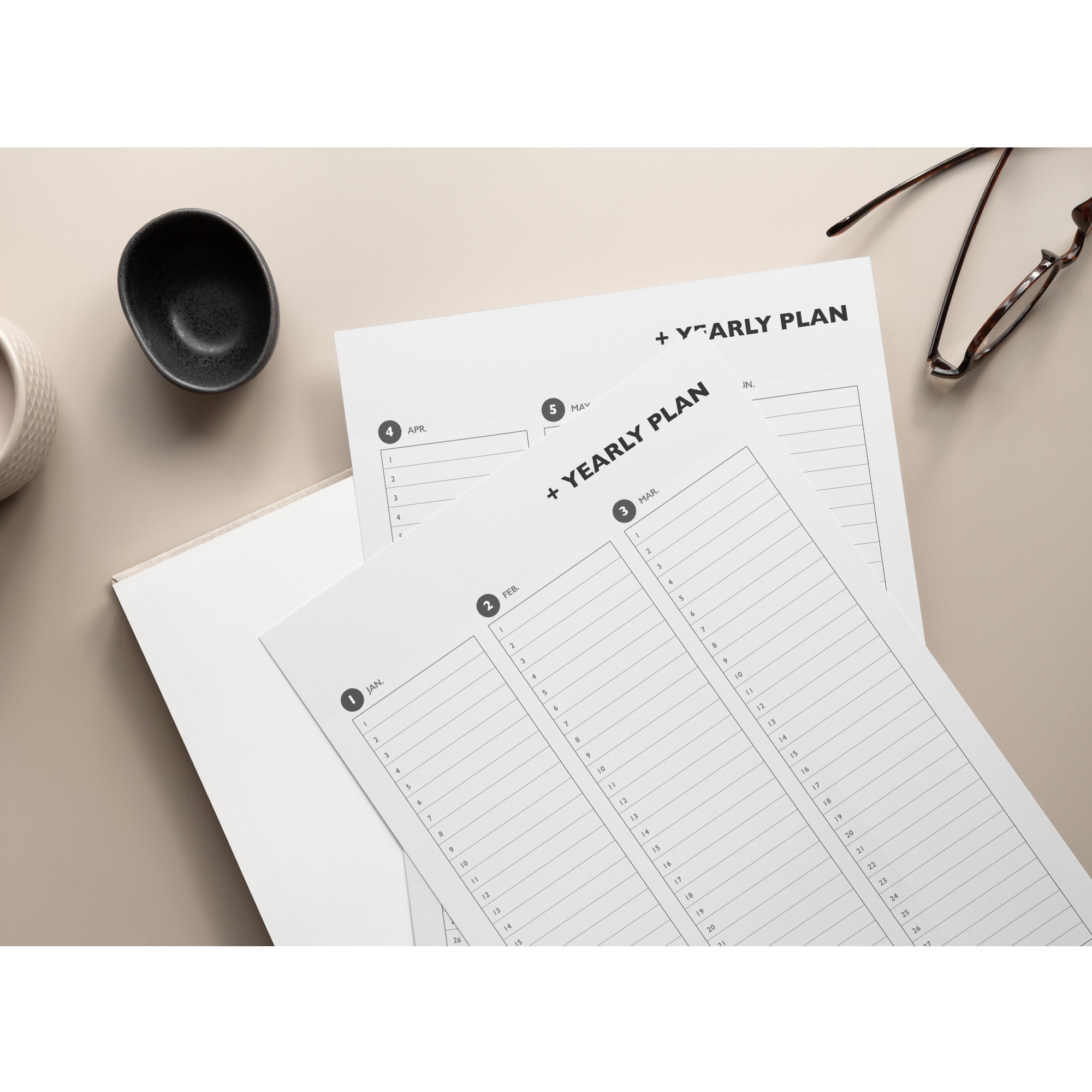 Printable Planner/year at a Glance Printable/yearly Planner Printable ...