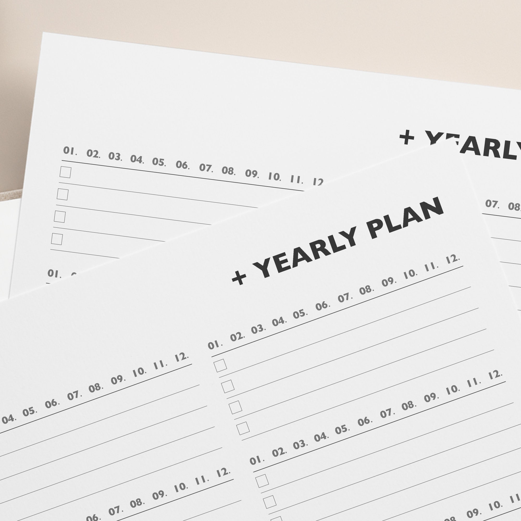 Printable Planner/year at a Glance Printable/yearly Planner Printable ...