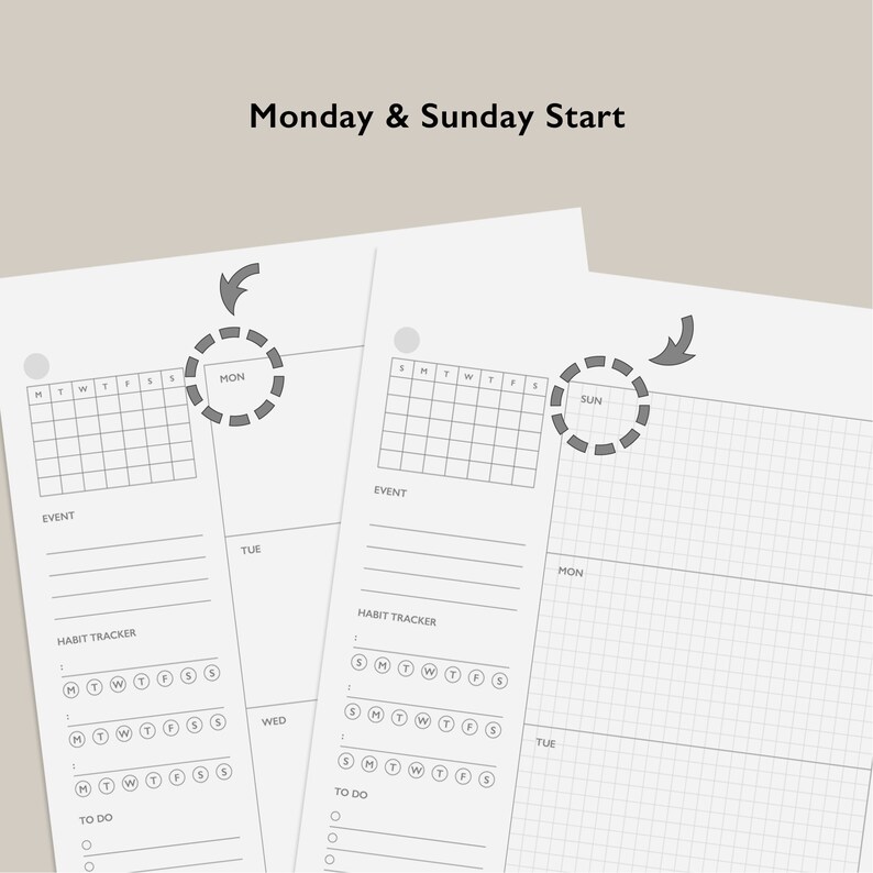 Undated Weekly Planner Printable/ Simple Weekly Organizer PDF/ - Etsy