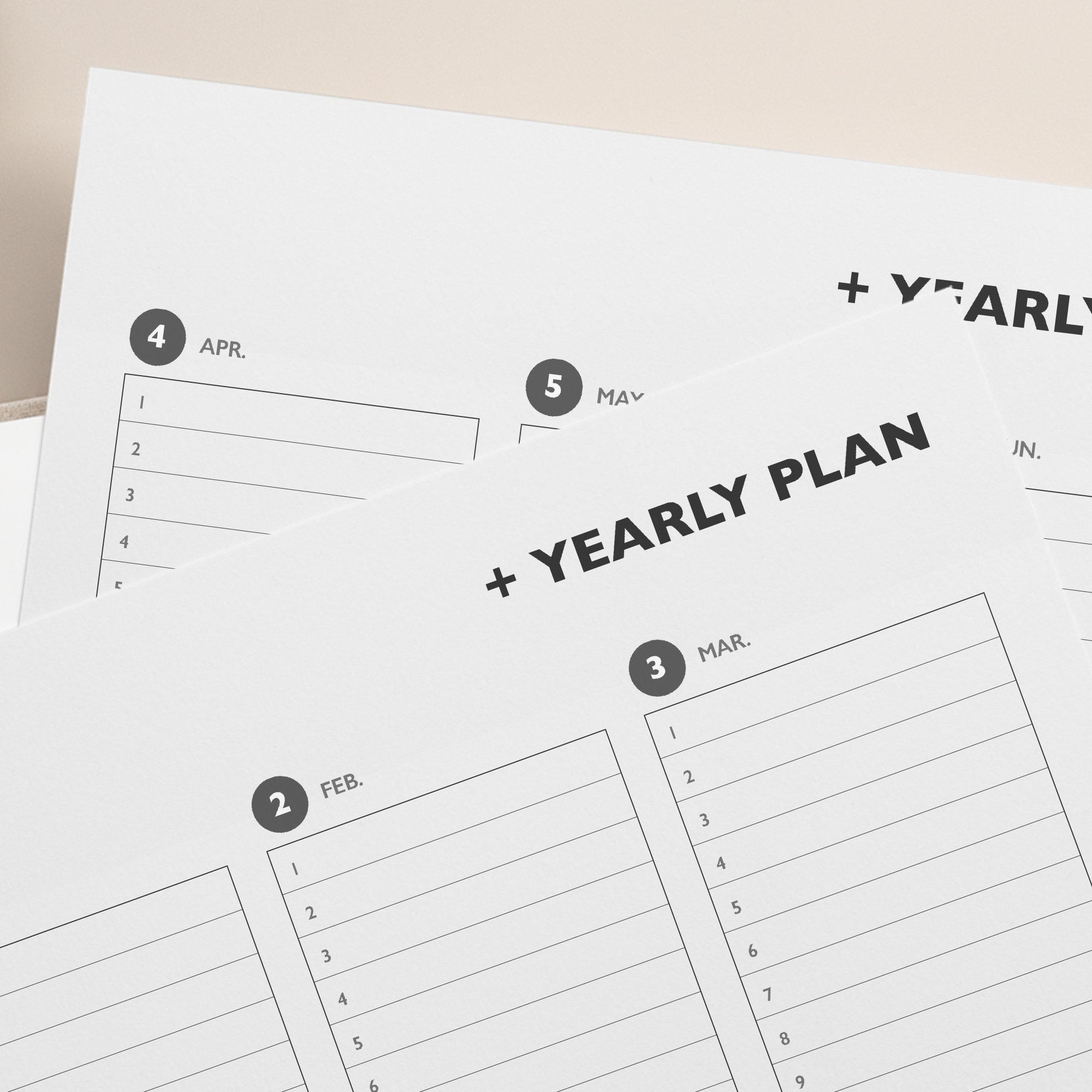 Printable Planner/year at a Glance Printable/yearly Planner Printable ...