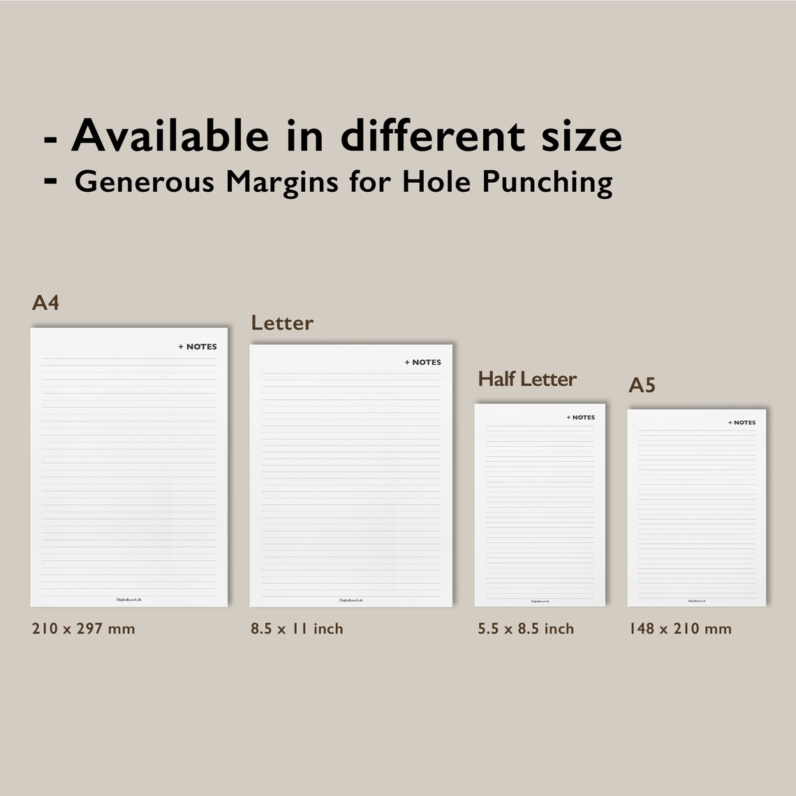 Printable Paper/ Lined Dot Grid Paper/ Lined Dotted Grid | Etsy