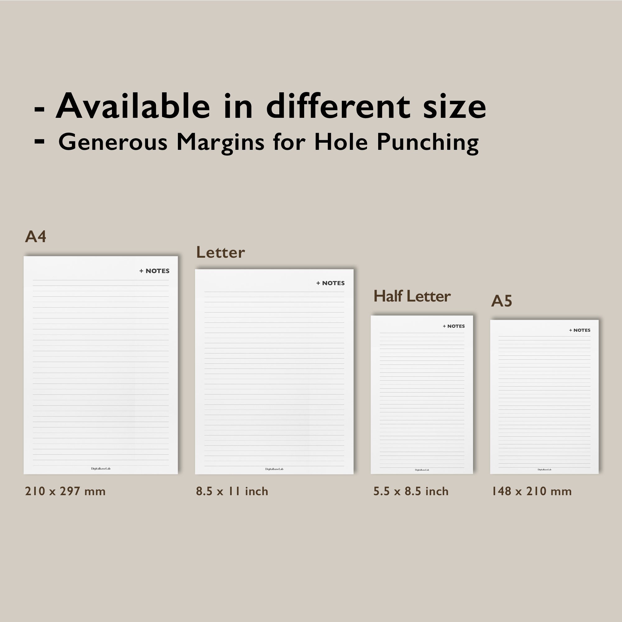 Printable Paper/ Lined Dot Grid Paper/ Lined Dotted Grid - Etsy