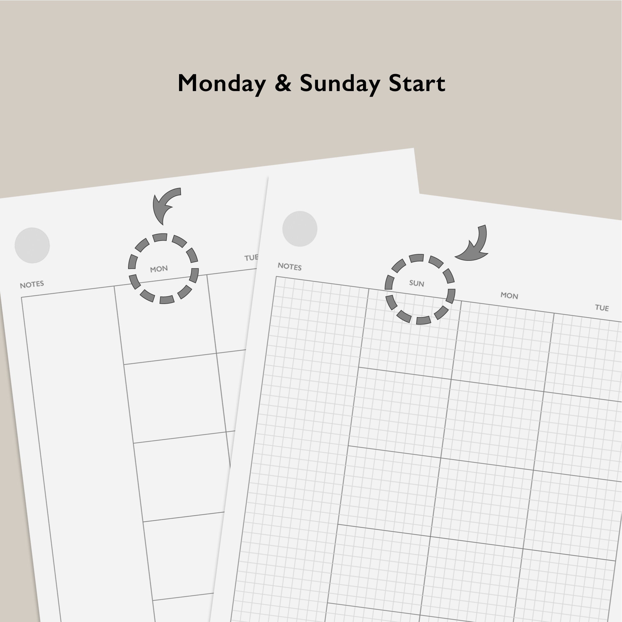 Undated Monthly Planner Printable/ Simple Organizer PDF/ - Etsy