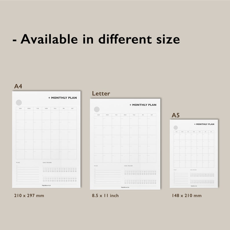 Monthly Planner Printable/ Planner Inserts/ Planner Pages/ - Etsy