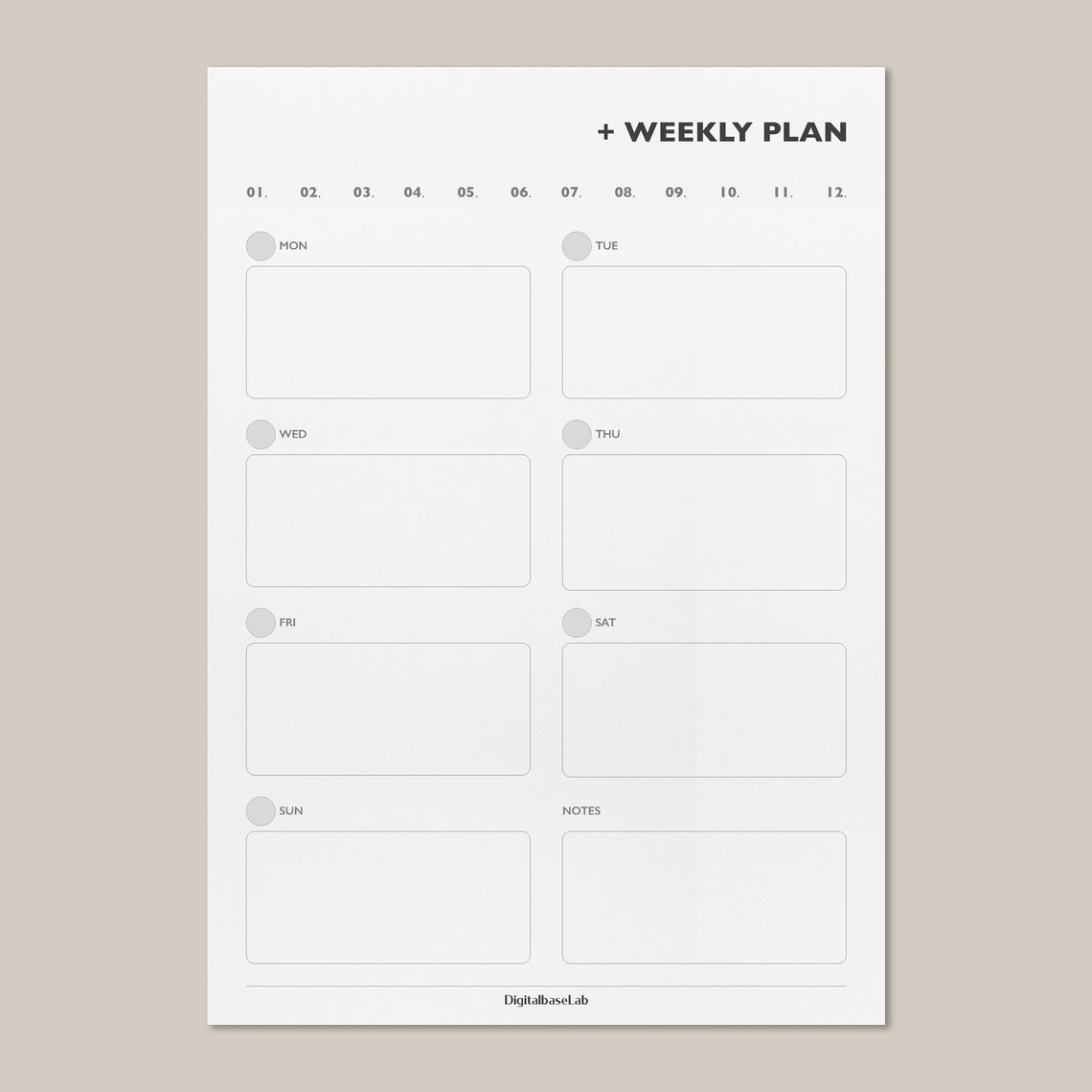 Weekly Planner Printable/ Planner Inserts/ Planner Pages/ Undated ...