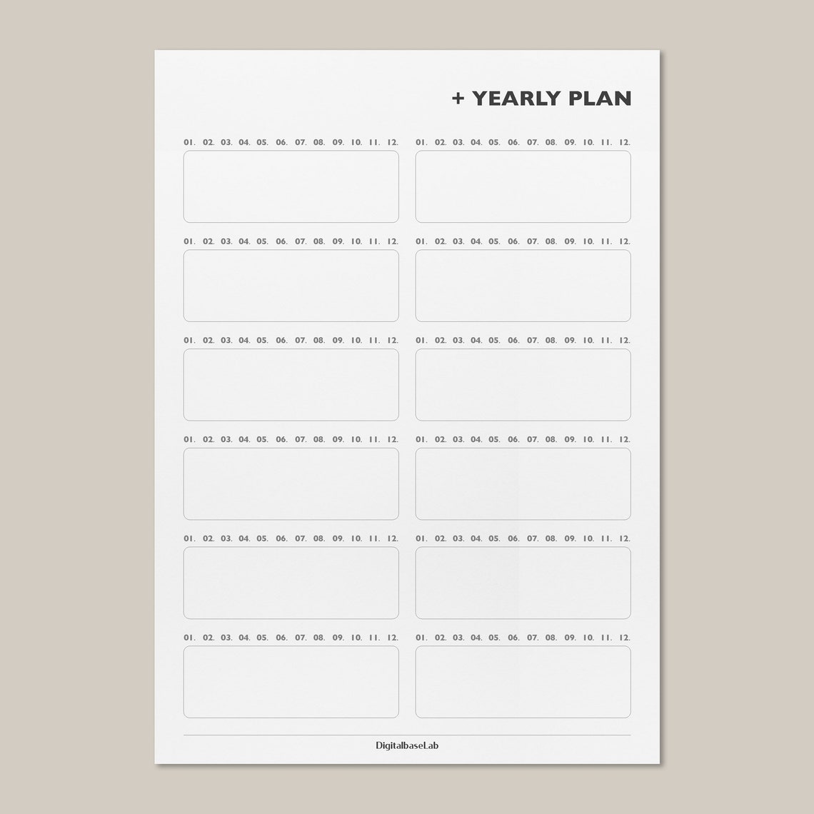 Printable Planner/year at a Glance Printable/yearly Planner Printable ...