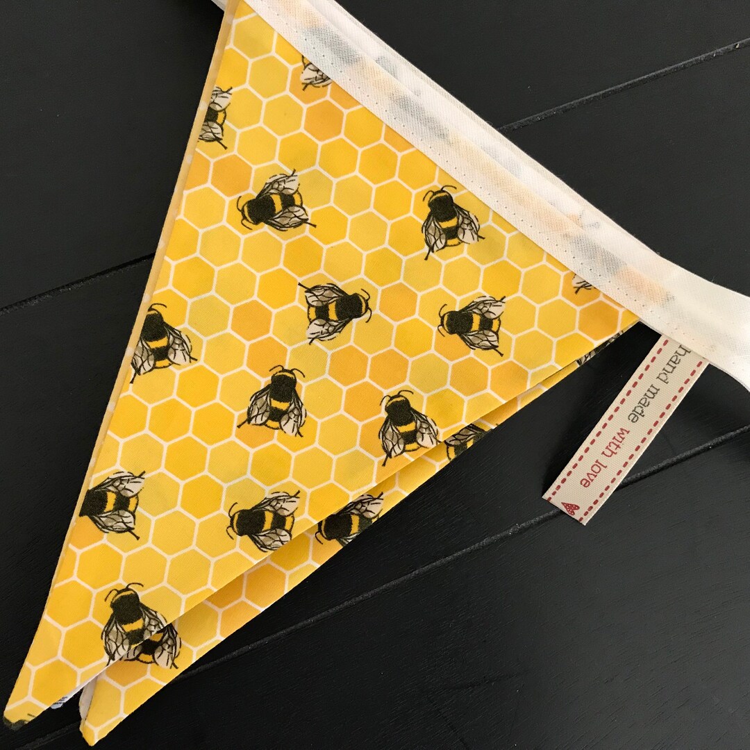 Honey Bee Bunting Bee Bunting Bumble Bee Fabric Bunting - Etsy
